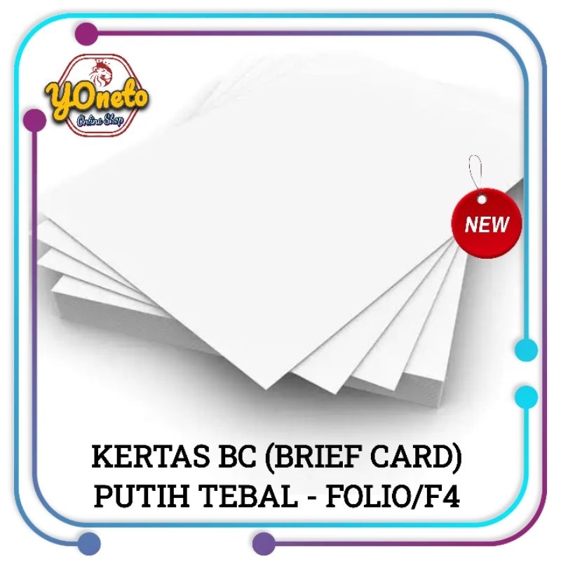 Jual Kertas BC Putih Ukuran Folio Tebal 100 Lembar | Shopee Indonesia
