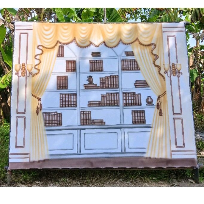 Jual Background Foto Rak Buku 2,5x3m .. | Shopee Indonesia