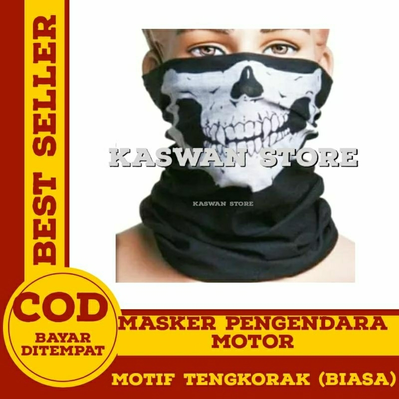 Jual MASKER BUFF MOTIF TENGKORAK MOTOR COD MURAH | Shopee Indonesia