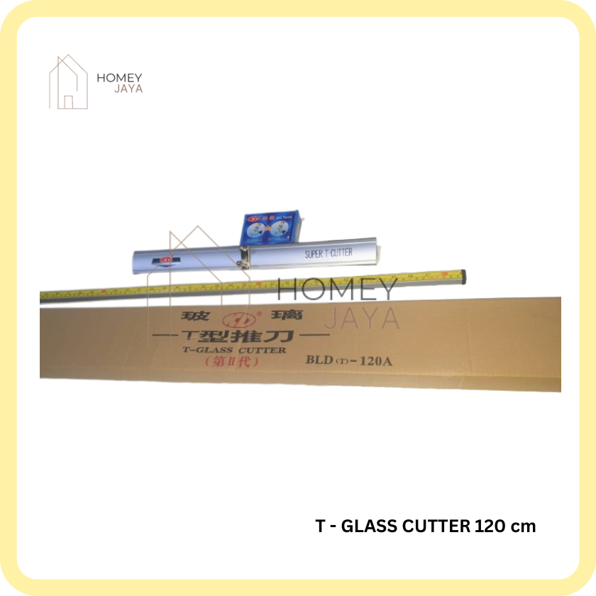 Jual GLASS T CUTTER 120cm Alat Penggaris Pemotong Kaca Lurus Bentuk T ...