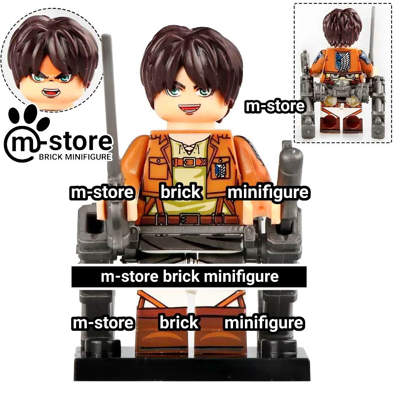 Jual brick attack on titan eren yeager eren jaeger mini toy figure ...