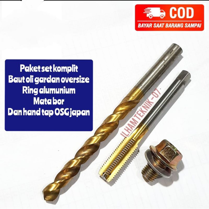 Jual Paket set komplit Baut oli gardan oversize set Ring alumunium set Mata bor Dan hand tap OSG ...