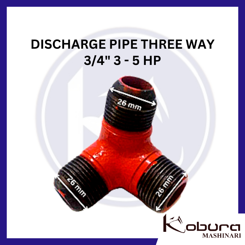 Jual Discharge Pipe Three Way 3/4" Inch Kompresor Angin 3 - 5 HP ...