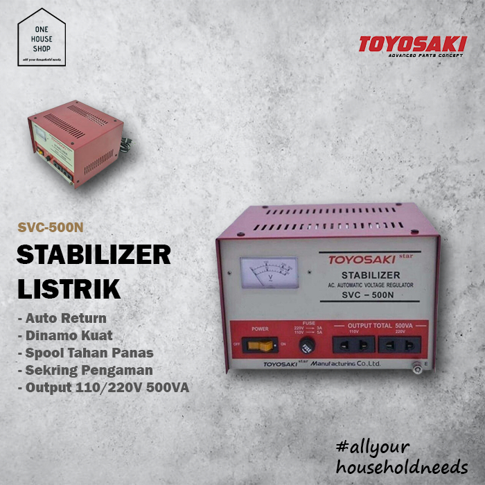 Jual Stabilizer SVC-500N Toyosaki 500 Watt ( Listrik Stabil 220V ...