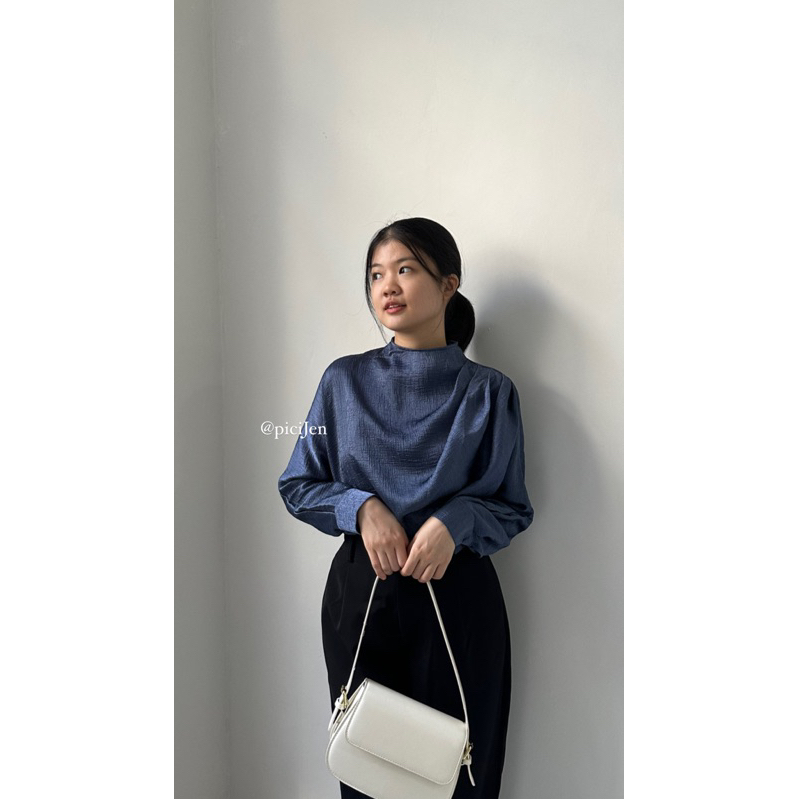 Jual MIJOO SILK BLOUSE KOREAN BLOUSE SILK SATIN BAJU MISS NOVIA MIS ...