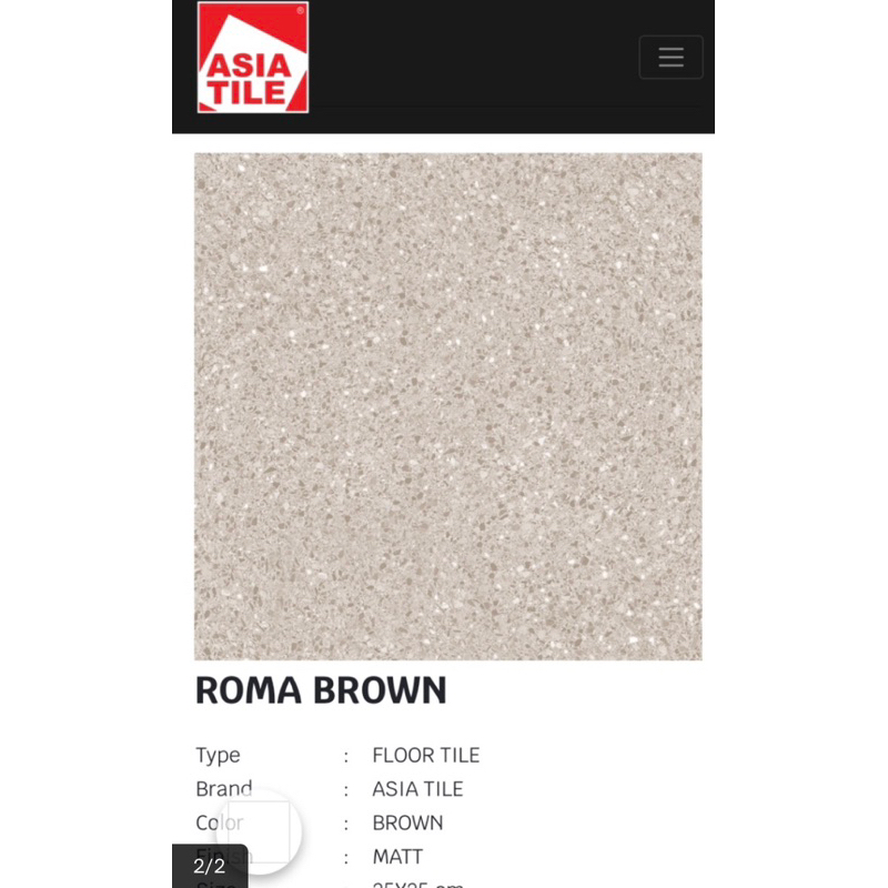 Jual Keramik Lantai 25x25 ASIA Roma Series Motif Polos Kembang untuk ...