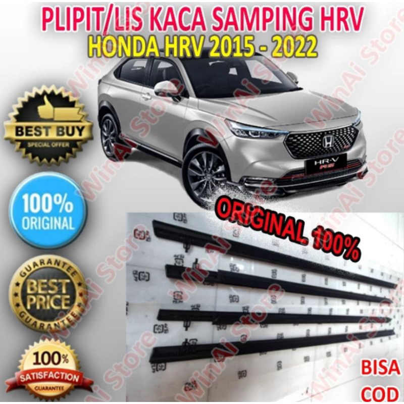 Jual Pelipit List Kaca Pintu Samping Honda HRV 2015 2016 2017 2018 2019 ...