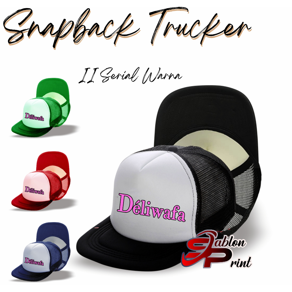 Jual snapback truker hat deliwafa premium high quality | Shopee Indonesia