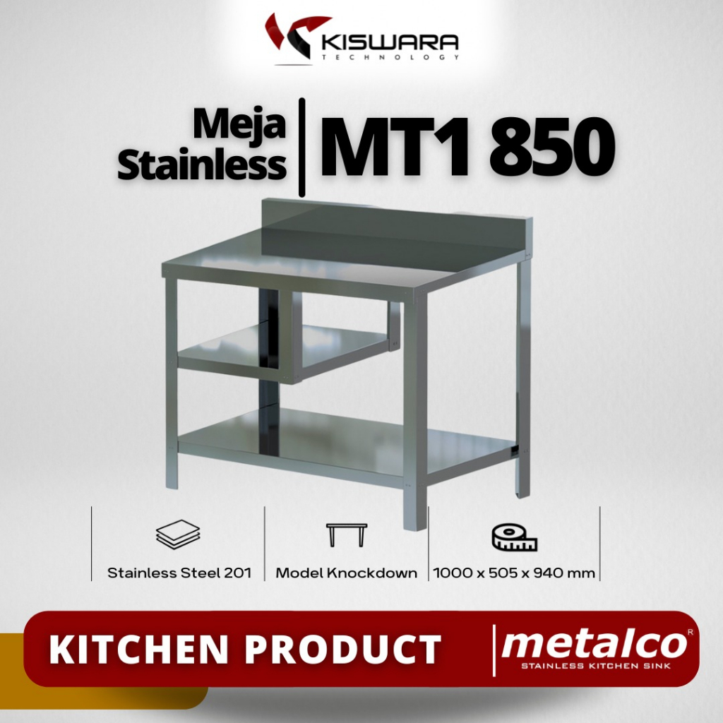Jual Meja Stainless Steel Metalco MT1 SB (850) | Shopee Indonesia