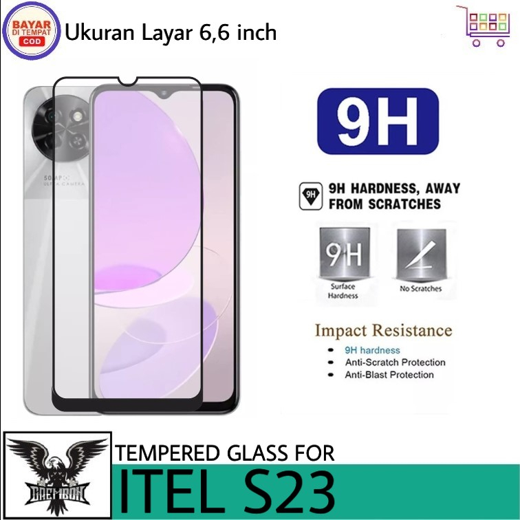 Jual TEMPERED GLASS ITEL S23 ANTI GORES KACA LIST HITAM FULL LAYAR | Shopee Indonesia