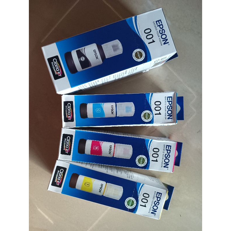 Jual Tinta Printer Epson 001 Hitam Biru Merah Kuning L4150 L4250 L6160 ...