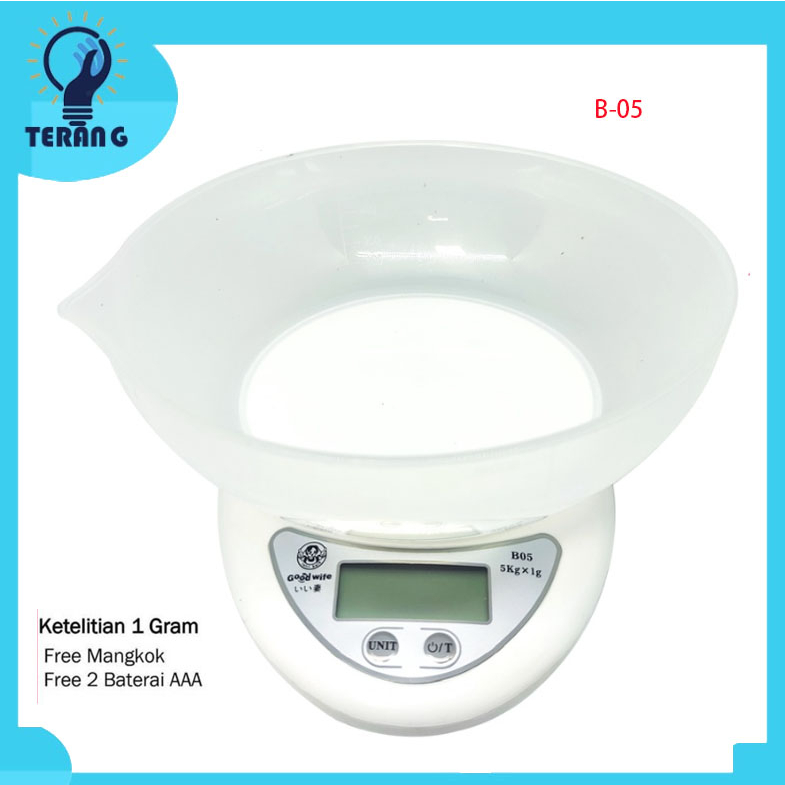 Jual Timbangan Dapur Digital MANGKOK / Timbangan Kue 5KG | Shopee Indonesia