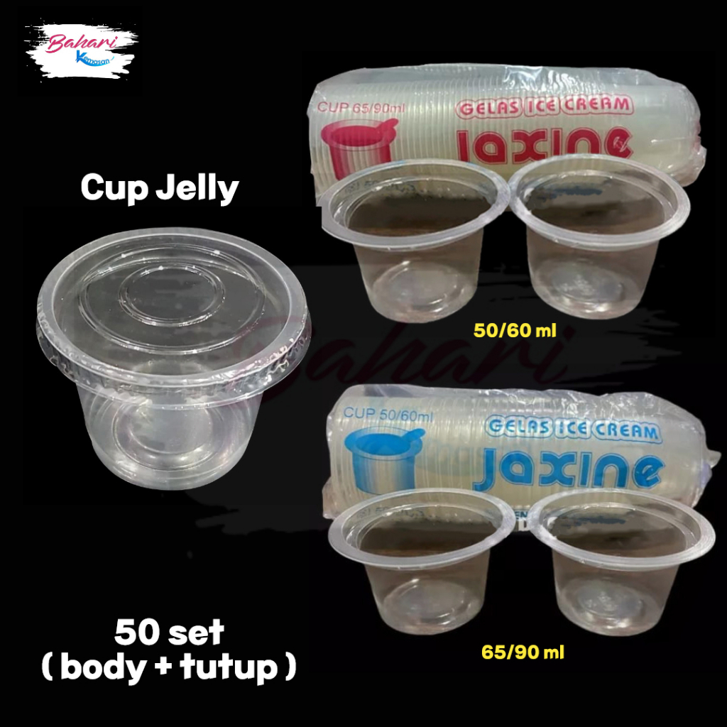 Jual cup saos sambal jelly puding sauce mayones plastik 50ml 55ml 60ml 1 pack isi 50 | Shopee ...