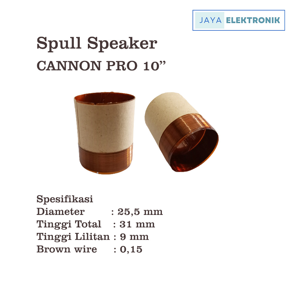 Jual Spull Speaker CANON 10 Inch Diameter 25,5 mm/Spool Spul Speker ...