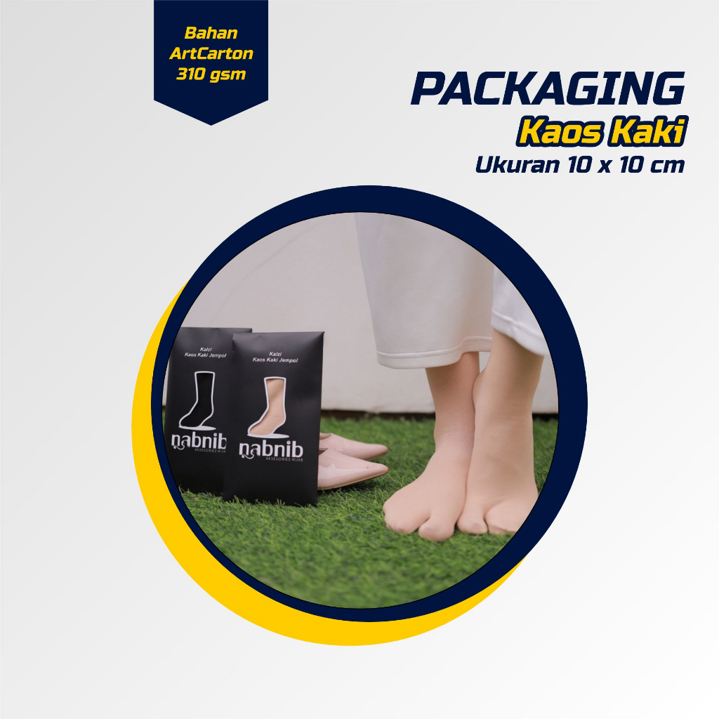 Jual Packaging kaos kaki/packaging custom/packaging ukuran 10 x 10 cm ...