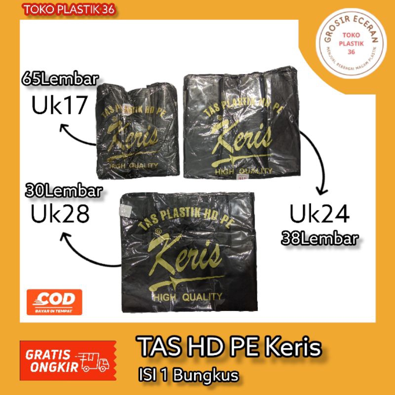 Jual TokoPlastik36 - Tas Plastik HDPE Keris High Quality - Ukuran 15 ...