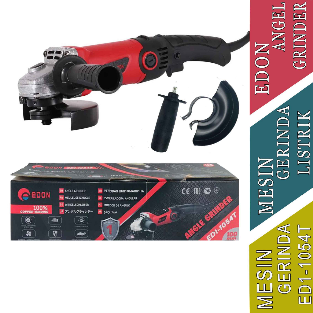 Jual Mesin Gerinda Tangan - Edon ED1-1054T - Angle Grinder - Mesin ...