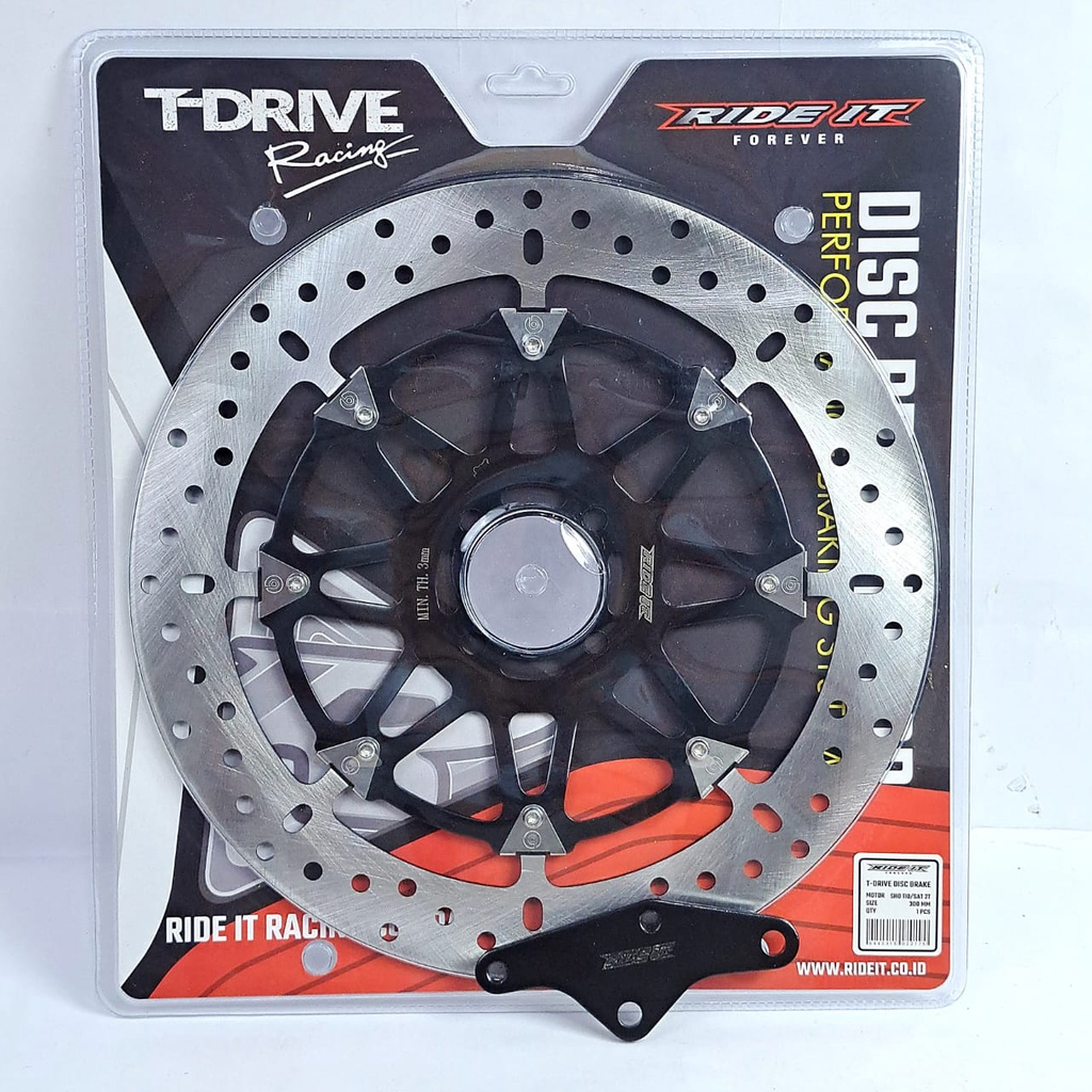 Jual Piringan Cakram Shogun 110 Smash Disc brake 300mm set braket ...