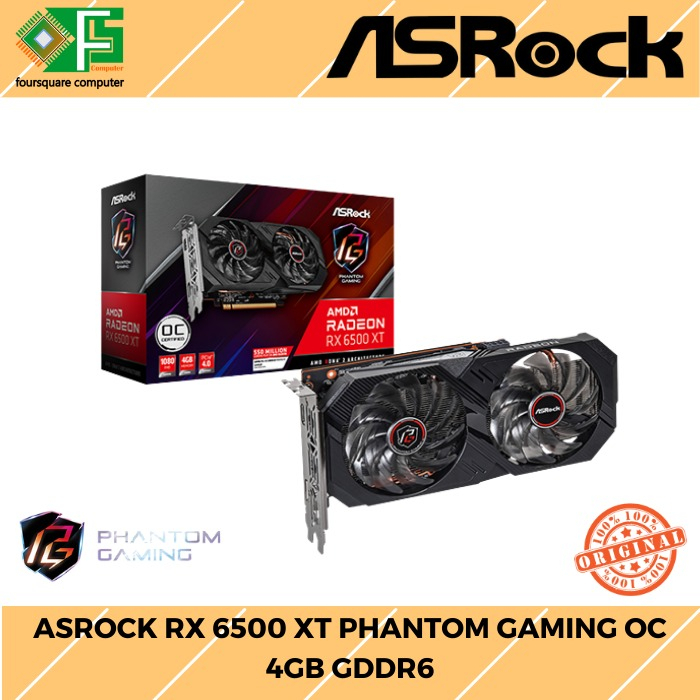 Jual VGA Asrock Radeon RX 6500 XT 4GB DDR6 Phantom Gaming 4G OC ...