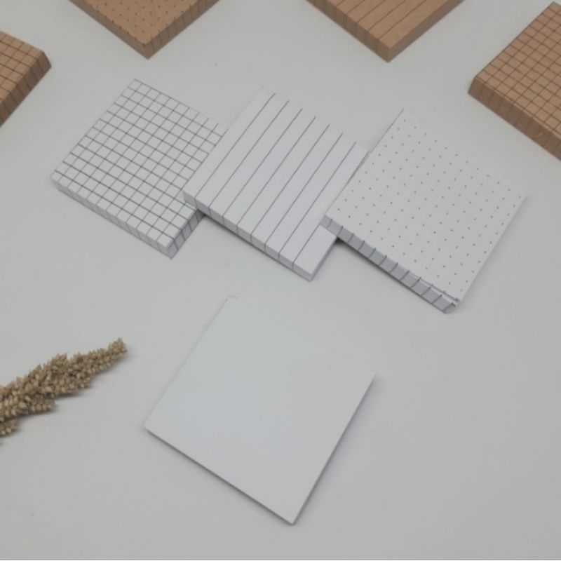 Jual Memoped grid line dot Memoped Craft Notepad Blank Polos Putih ...