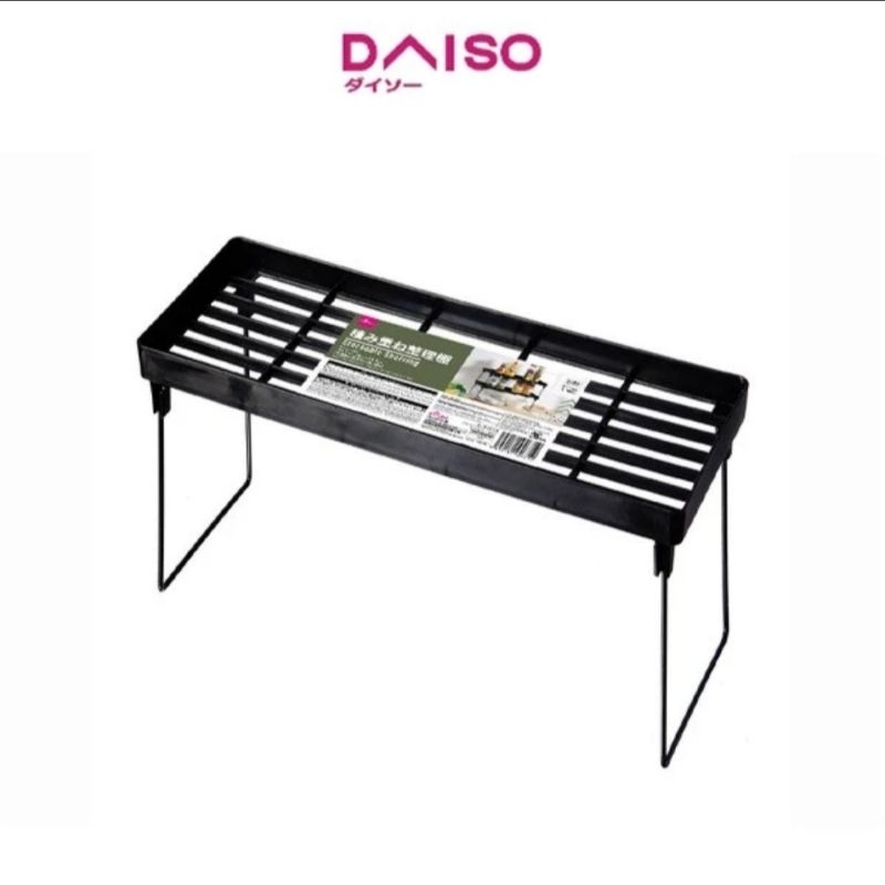 Jual Daiso rak sisipan dapur rak mini rak bumbu dapur warna hitam mini ...