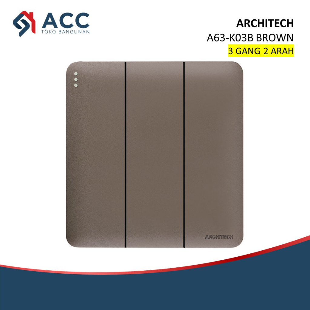 Jual ARCHITECH INFINITY A63 BROWN SAKLAR STOP KONTAK FRAME | Shopee ...