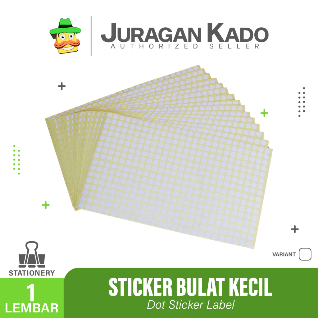 Jual Label Stiker Dot Bulat Kecil 8mm Tempelan Kertas Edukasi Aktifitas ...