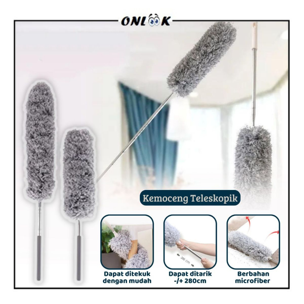 Jual ONLOOK Kemoceng Teleskopik/Kemoceng Fleksibel 2.8cm/Alat Pembersih ...