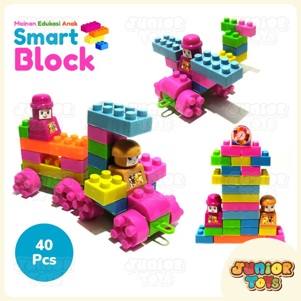 Jual Mainan Balok Susun Anak Building Block Kreatif DIY Mobil Rumah ...