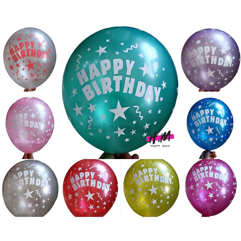 Jual BALON LATEX MOTIF TULISAN HAPPY BIRTHDAY | BALON HAPPY BIRTHDAY ...
