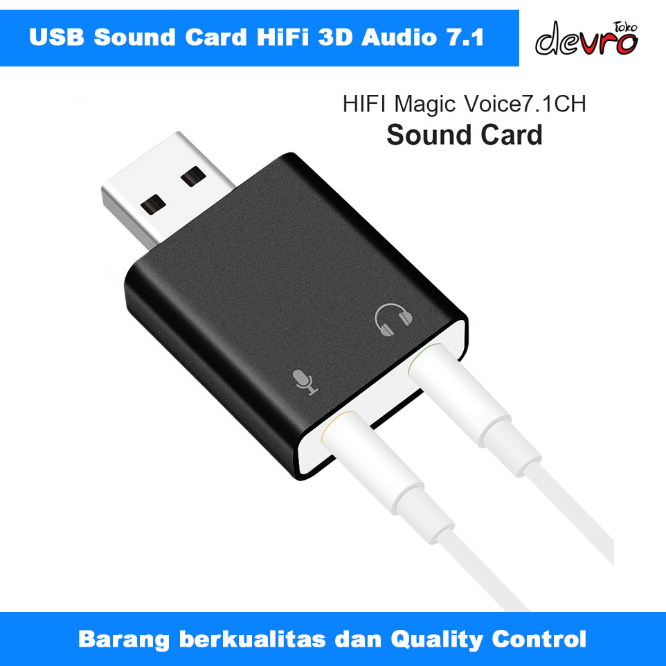 Jual External USB Sound Card HiFi Magic Voice 3D Audio 7.1 - Soundcard ...
