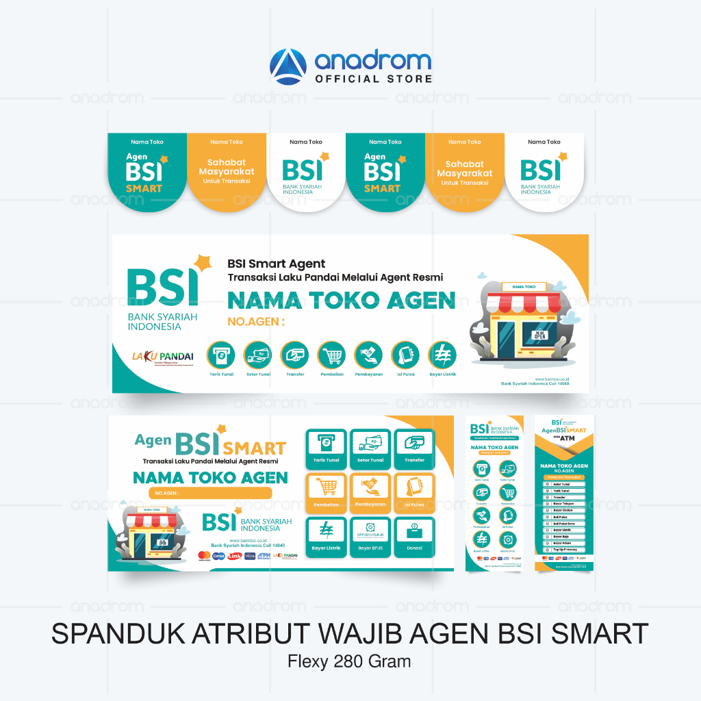 Jual Spanduk Atribut Wajib Agen BSI Smart | Banner Agen BSI Smart ...