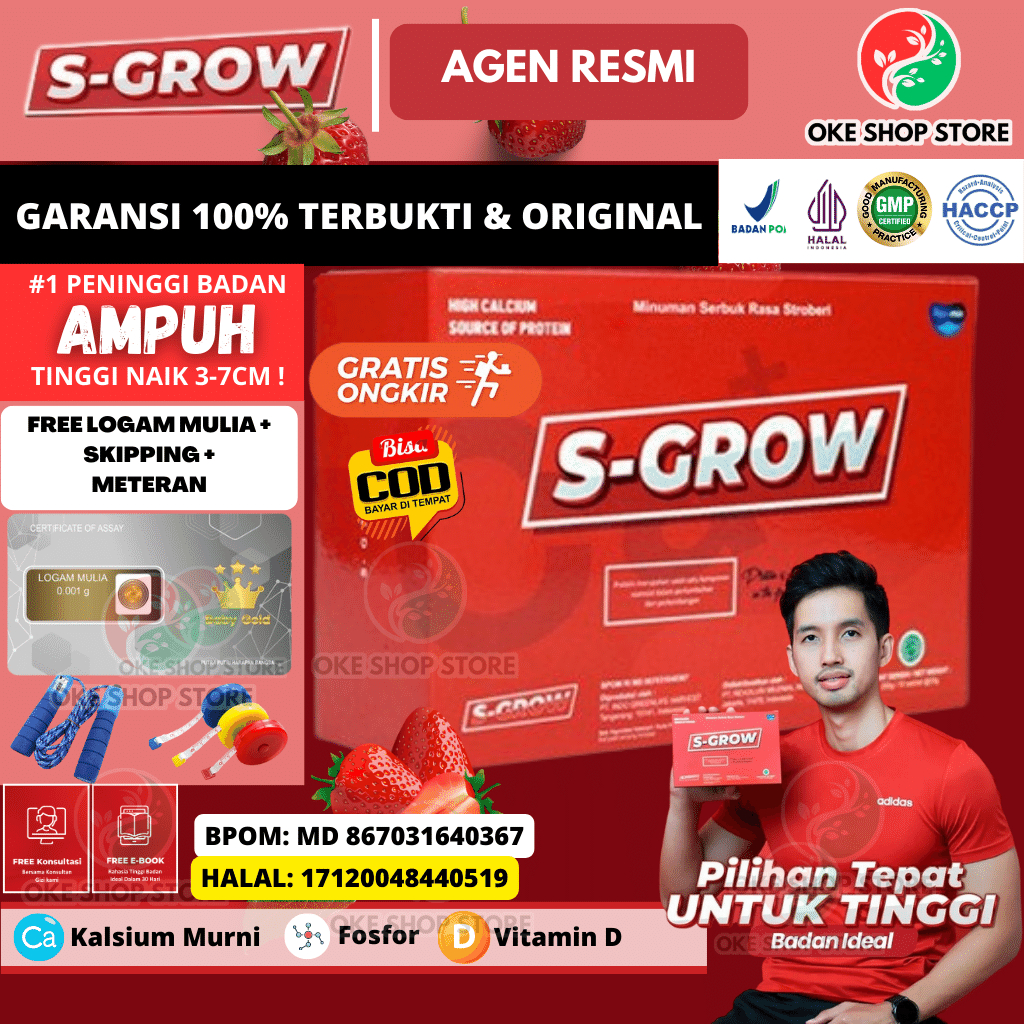 Jual Susu Peninggi Badan S GROW Makanan Vitamin Obat Herbal SGROW Super ...