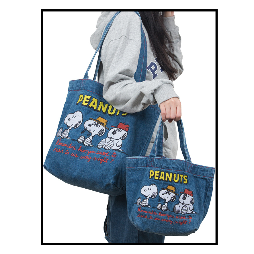 Jual snoopy denim shoulder bag | Shopee Indonesia