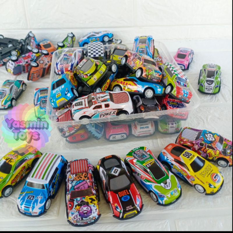 Jual 20pcs Mainan mobil balap pullback mirip hotwheels diecast Beraneka ...