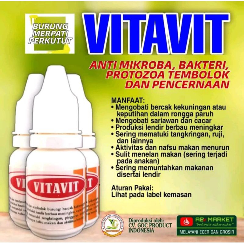 Jual Vitavit solusi mikroba bakteri protozoa pencernaan dan tembolok ...