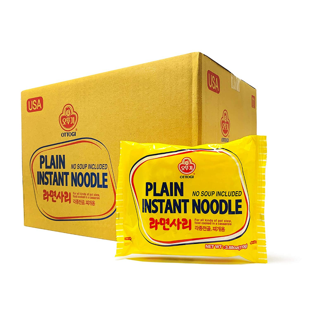 Jual [1 Karton Dus - isi 48 Pcs] Ottogi Plain Noodle - Ramyun Sari Korea Ramen Mie Tanpa Bumbu ...