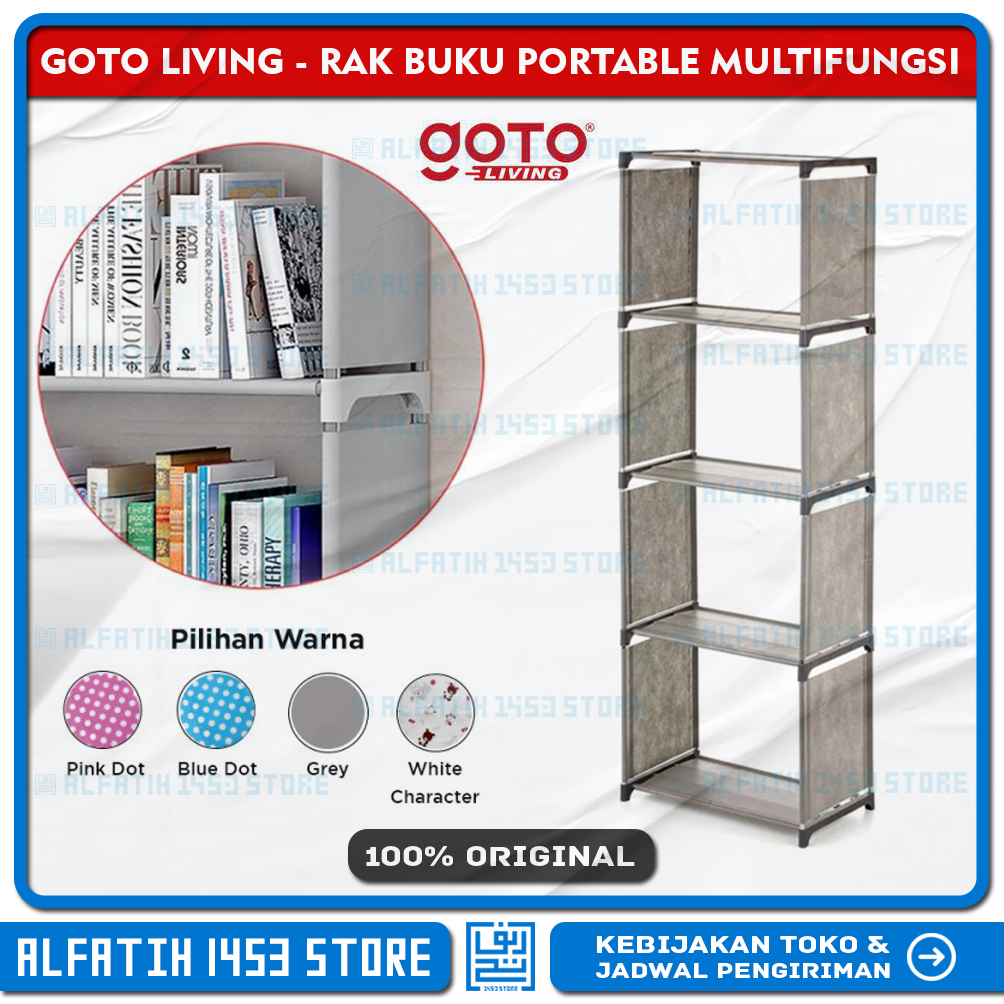 Jual RAK Buku Portable 5 Tingkat 4 Susun Rak Susun Serbaguna ...