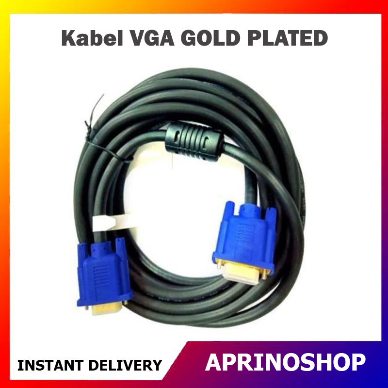 Jual Kabel VGA 5 Meter Gold Plated Male VGA 5 Meter HIGH QUALITY / VGA 5 M | Shopee Indonesia