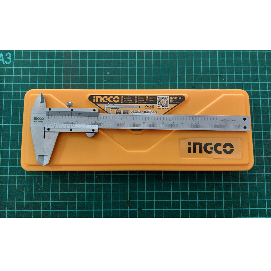 Jual Sigmat Jangka Sorong Sikmat Vernier Caliper 150 mm INGCO HVC01150 ...