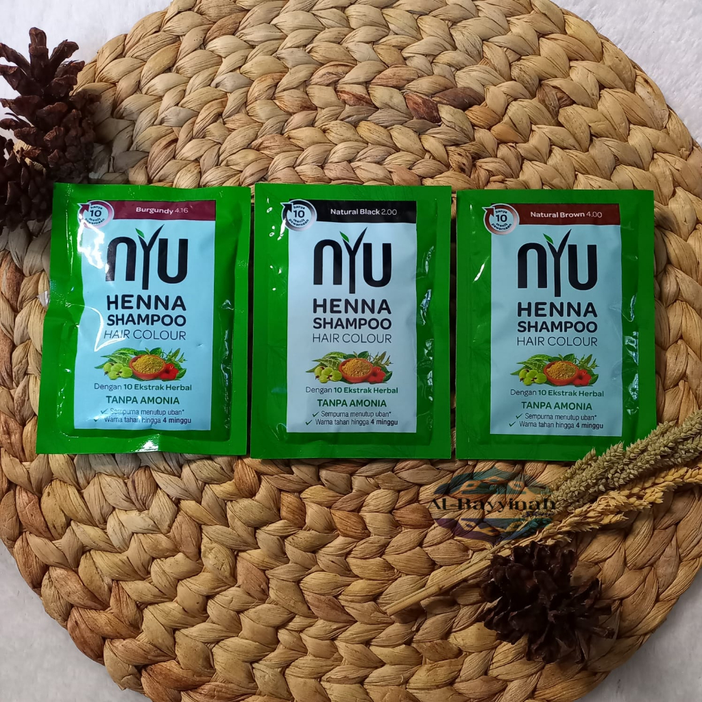Jual NYU HENNA SHAMPOO HAIR COLOUR - SHAMPOO PEWARNA RAMBUT - SACHET ...