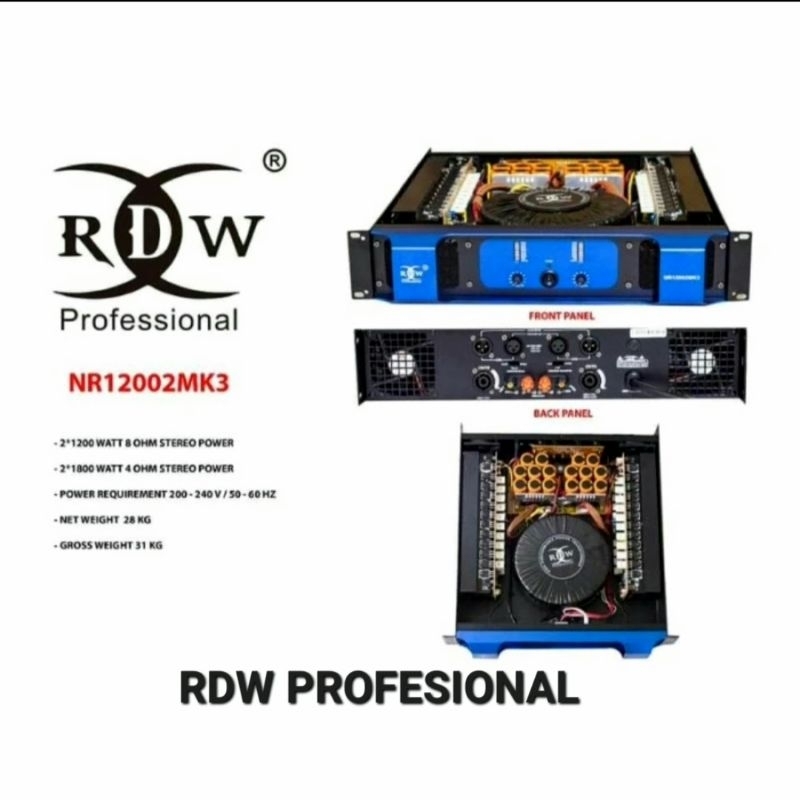 Jual POWER AMPLIFIER RDW NR12002MK3 GEN 2 CLASS H power rdw nr 12002 ...