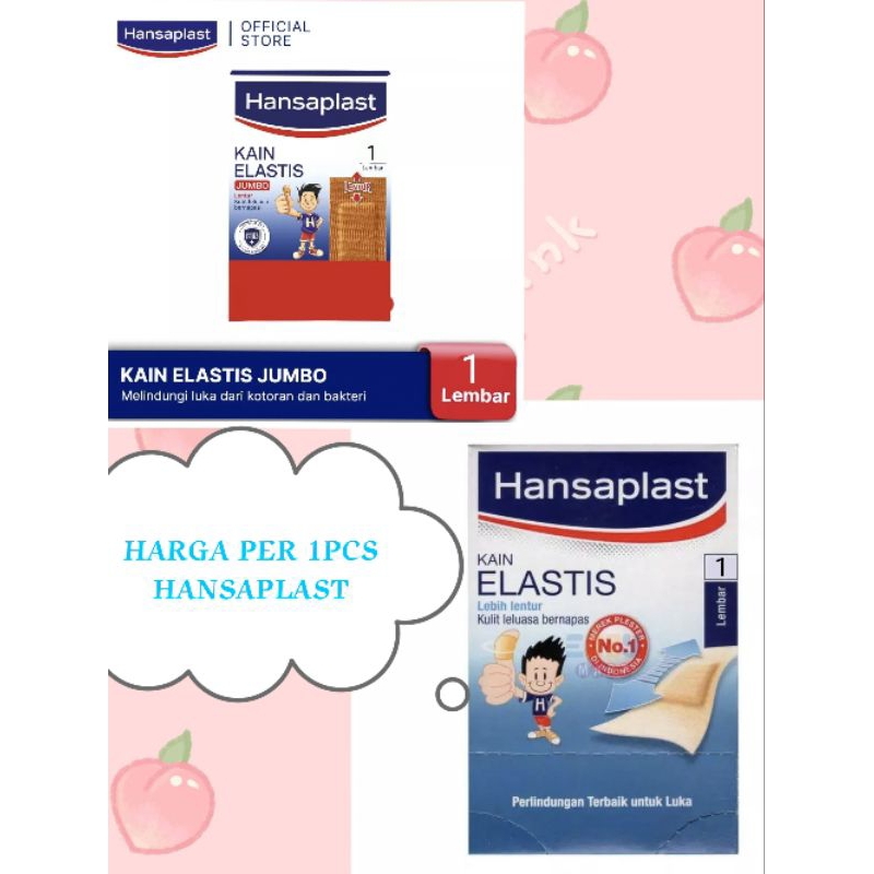 Jual hansaplast plester kain elastis standar & jumbo per 1pcs/1lembar ...