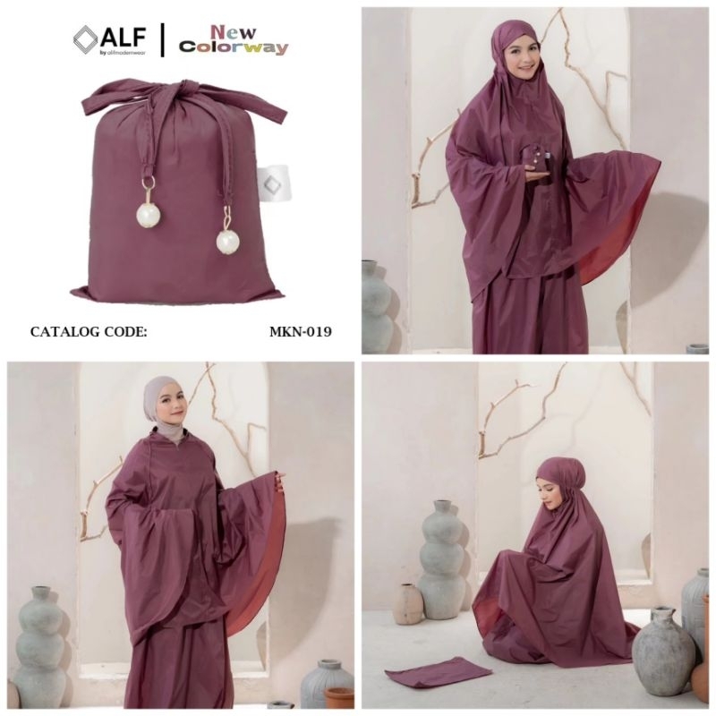 Jual Mukena ALIF by Alif Modern Wear Single Tone / Mukena Mini Travel ...