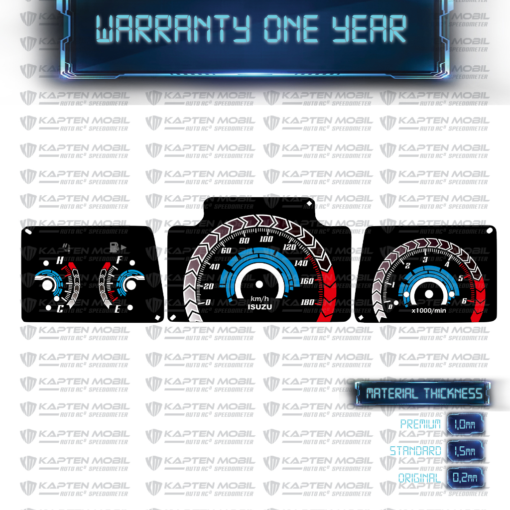 Jual Custom Panel Speedometer Mobil isuzu Panther Black Speed Series ...