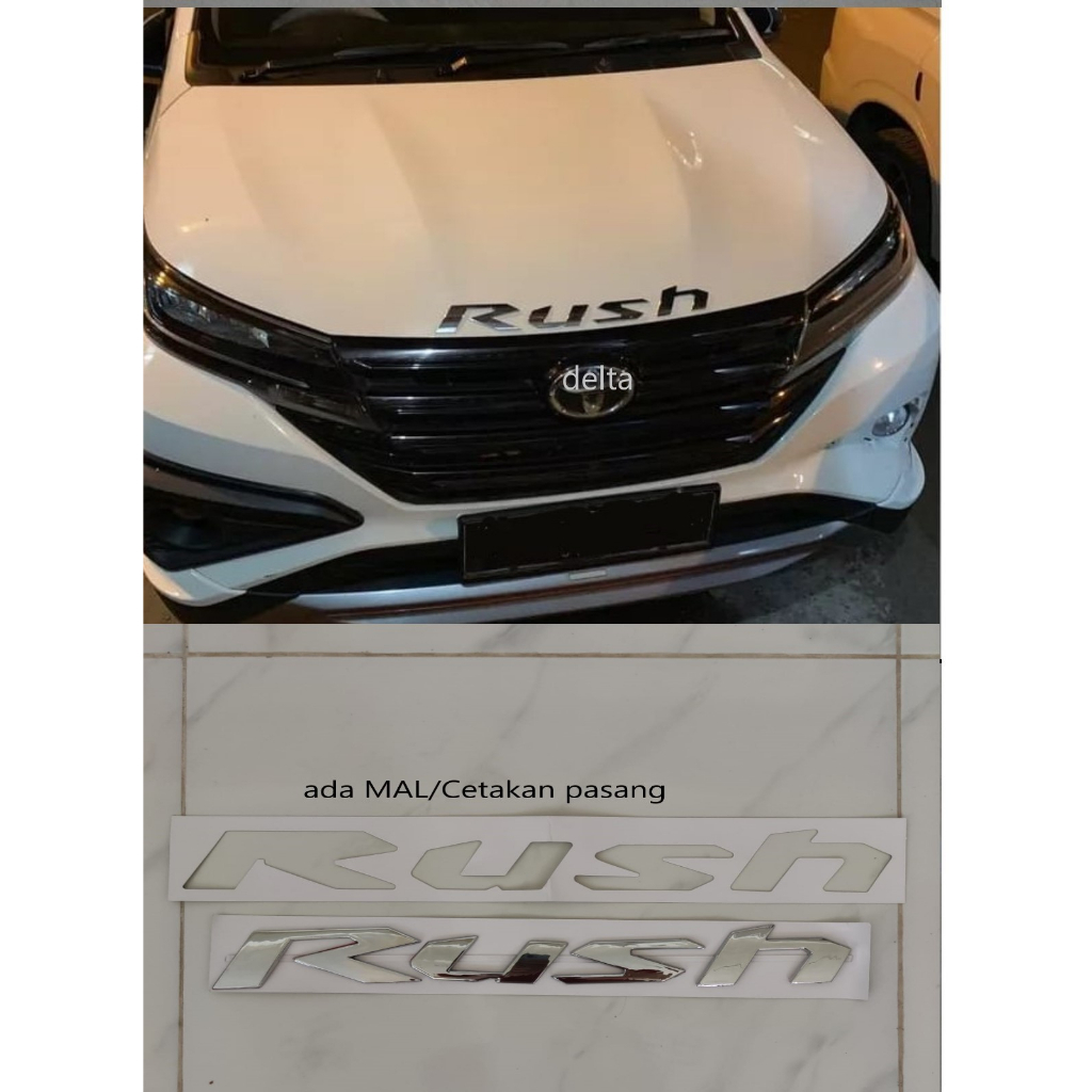 Jual Logo/Emblem Kap Mesin Engine Hood Toyota RUSH Besar Chrome ...