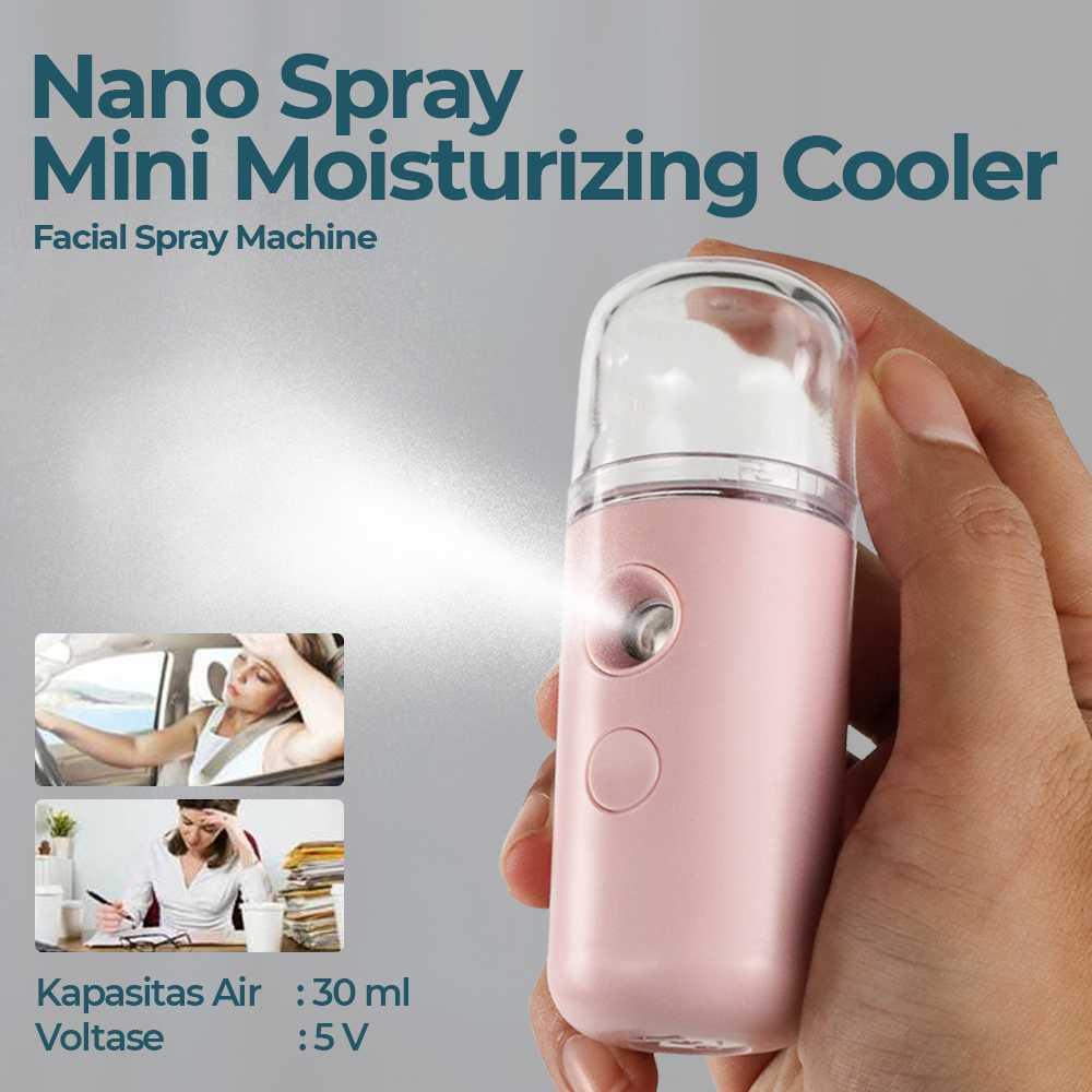Jual Nano Spray Mini Face Mist Nanno Spray Facial Perawatan Wajah USB Botol Sprayer W-1718B ...