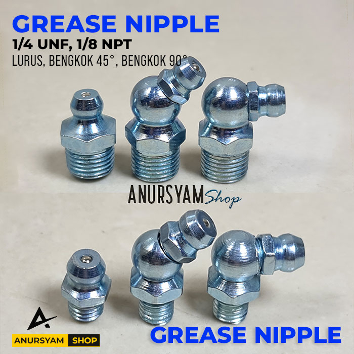 Jual Grease Nipple 1/4 UNF 1/8 NPT - Napel Nipel Gris - Nepel Gemuk ...