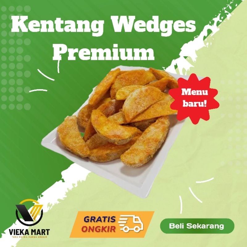 Jual Kentang Goreng Premium Spicy Wedges 1kg | Shopee Indonesia