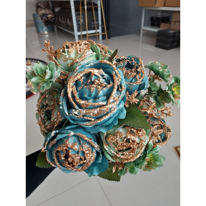 Jual bunga mawar gliter, rose, flower, dekorasi, bucket bunga. | Shopee ...